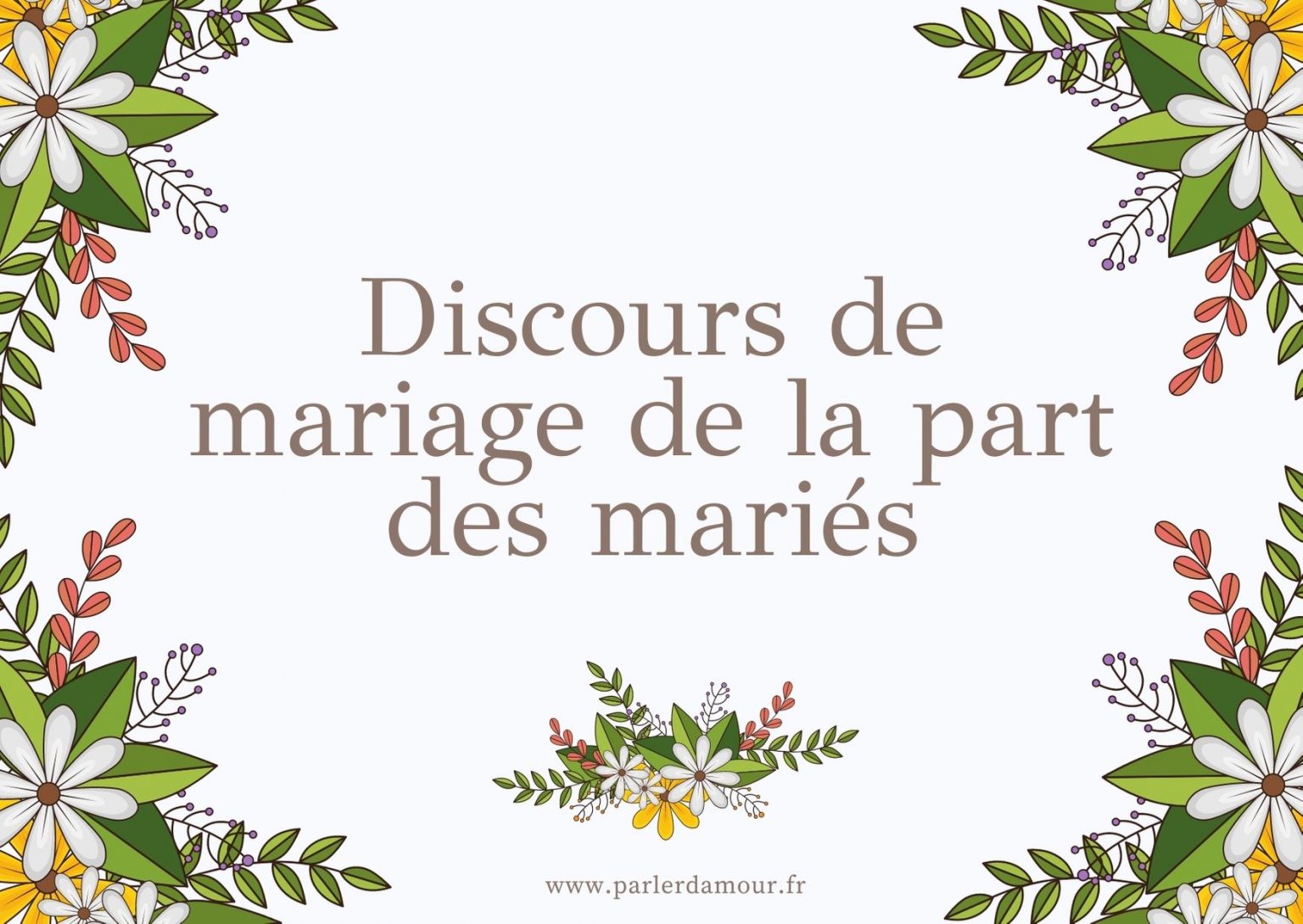 Exemples de discours de mariage gratuits - Parler d'Amour