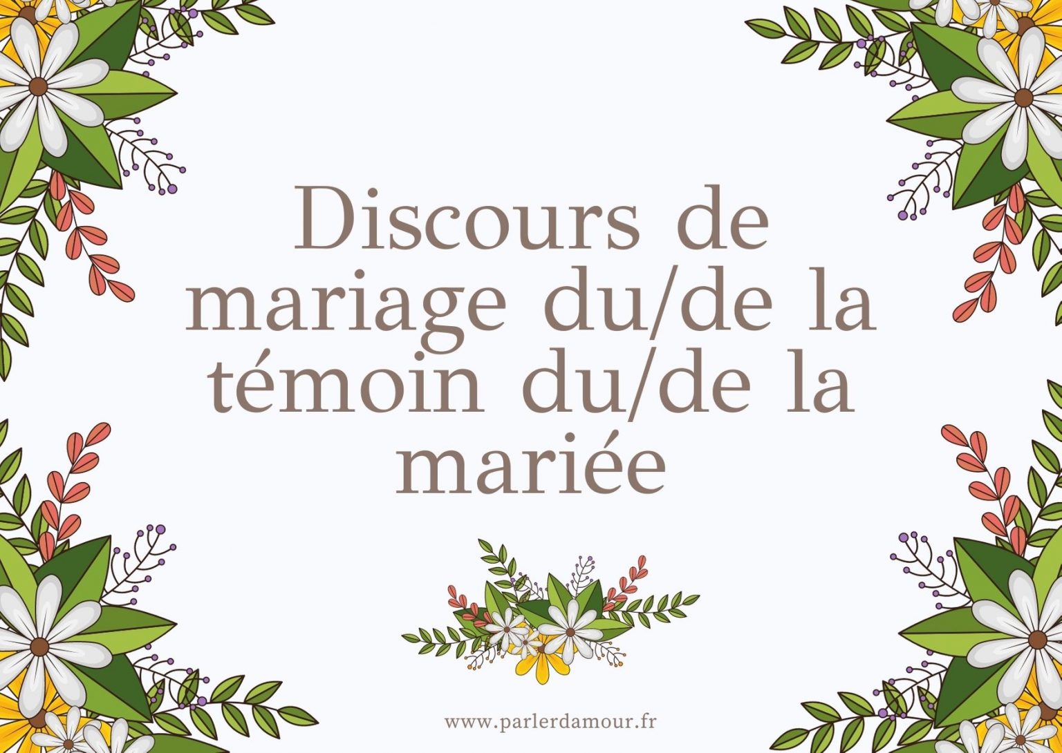 Exemples de discours de mariage gratuits - Parler d'Amour