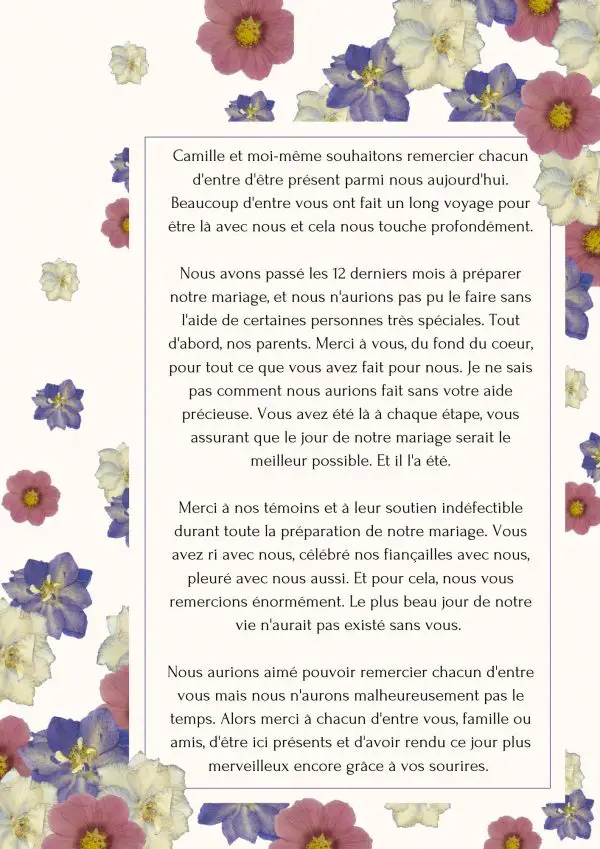 Discours de mariage : 9 exemples et conseils pour le réussir